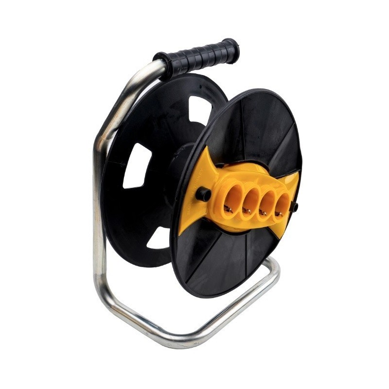 Tambur pentru rulat cablu electric cu 4 prize, derulator cablu electric ...